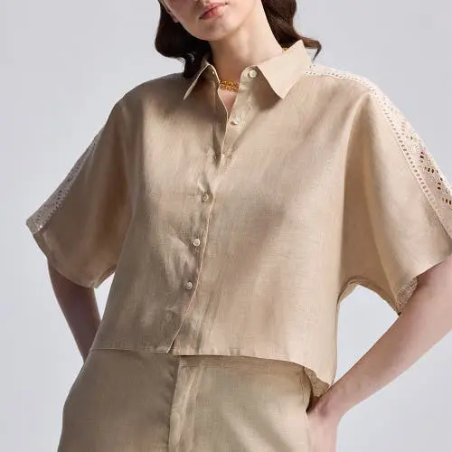 REISTOR Boxy Shirt With Lace Detailing