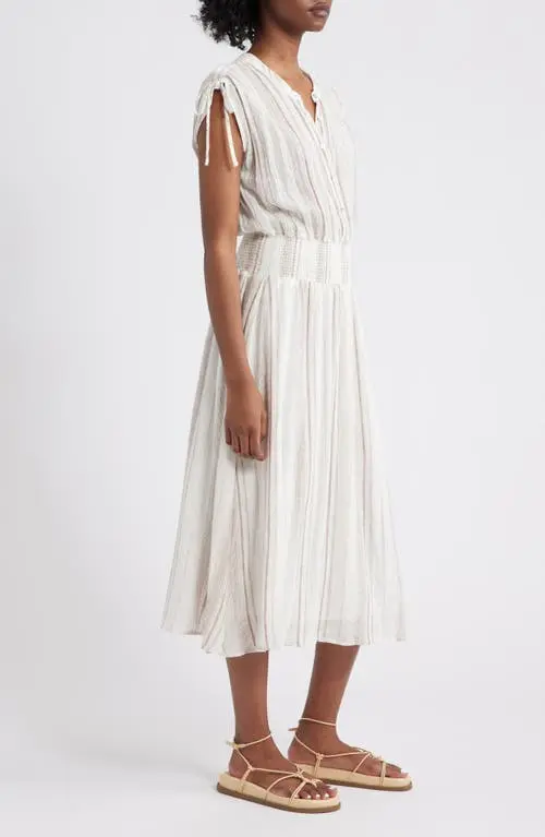 Rails Melodie Linen-blend Stripe Midi Dress - Reims Stripe
