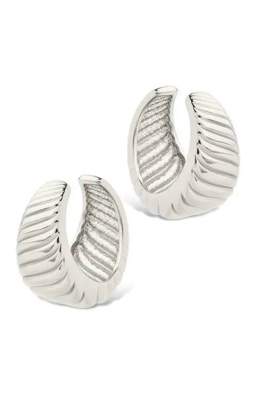Sterling Forever Twisted Ear Cuffs - Silver