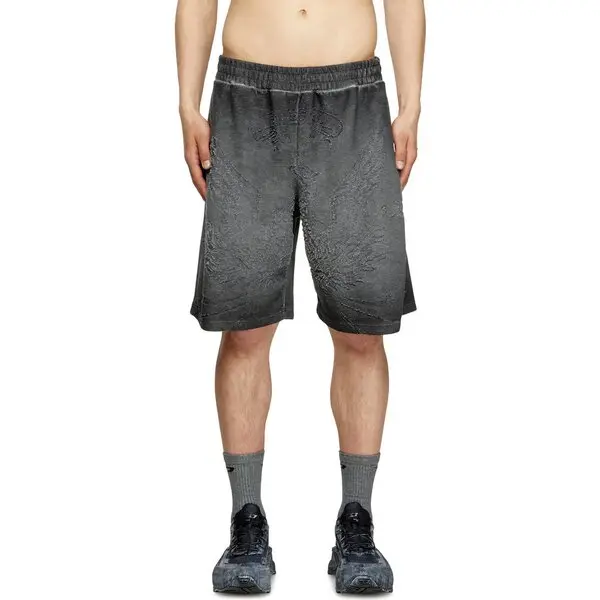 DIESEL® Laser-etched Sweat Shorts - Grey