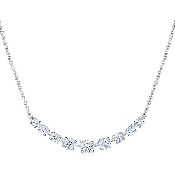 Kwiat Starry Night Diamond Bar Pendant Necklace - White Gold