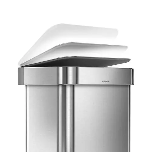 SIMPLEHUMAN 45l Rectangular Step Can With Liner Pocket - Brushed