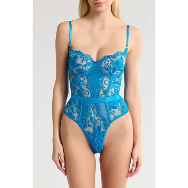 KILO BRAVA Embroidered Underwire Bodysuit