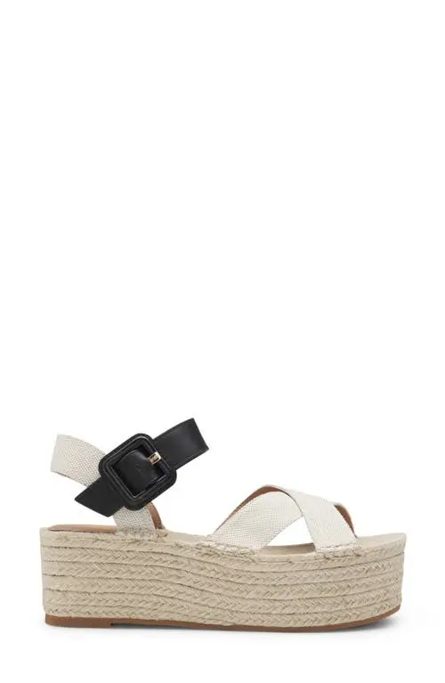 BOSS Espadrille Ankle Strap Platform Wedge Sandal - Natural