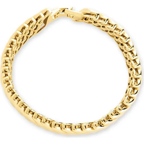 Sterling Forever Ripple Watchband Bracelet - Gold