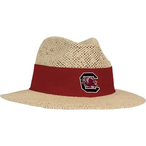 AHEAD South Carolina Gamecocks Wellington Gambler Straw Hat - Tan