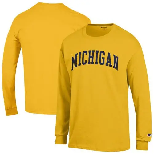 Champion Michigan Wolverines Basic Arch Long Sleeve T-shirt
