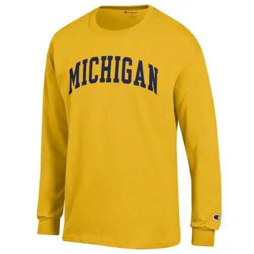 Champion Michigan Wolverines Basic Arch Long Sleeve T-shirt