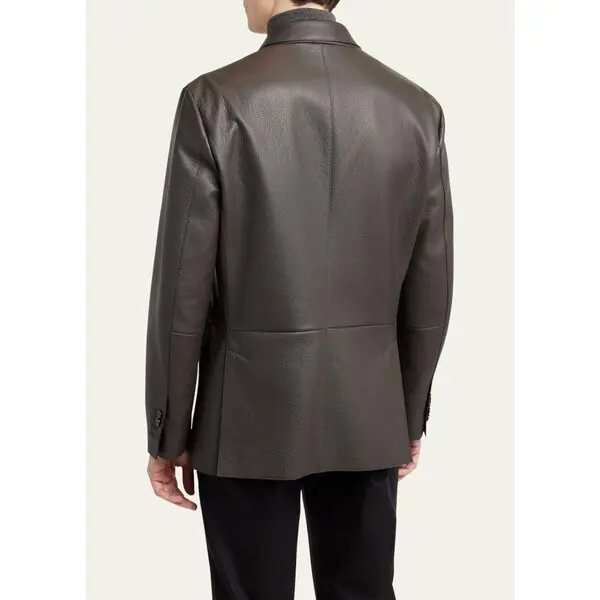Brioni Monti Deerskin Single-breasted Blazer