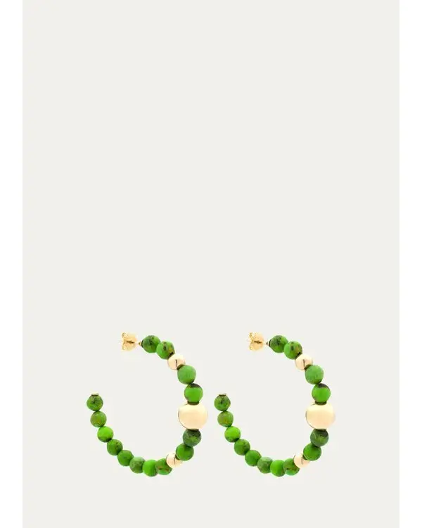 FARAONE MENNELLA BY R.F.M.A.S. Barbarella Hoop Earrings - Green
