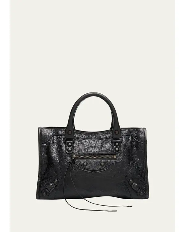 Balenciaga Le City Small Leather Top-handle Bag - Black