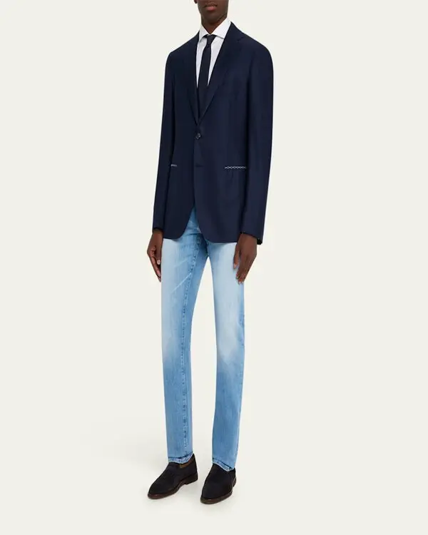 Cesare Attolini Deconstructed Wool Two-button Blazer