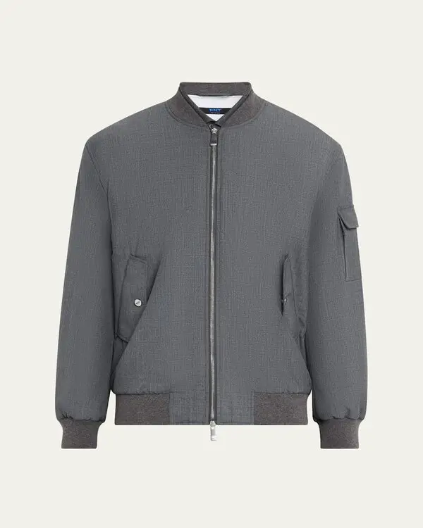 KNT Zip-front Wool Bomber Jacket