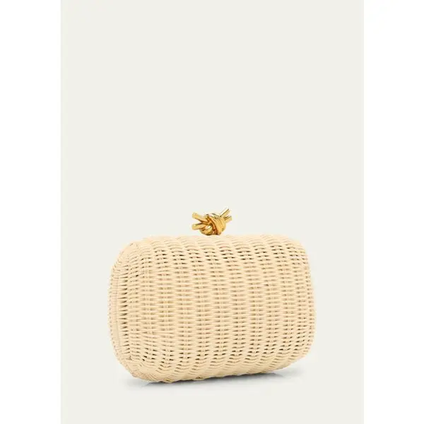 Bottega Veneta Knot Chain Rattan Crossbody Bag