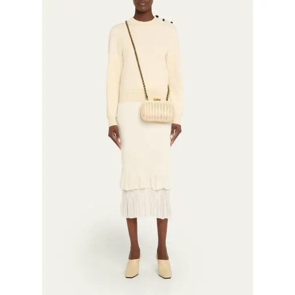 Bottega Veneta Knot Chain Rattan Crossbody Bag