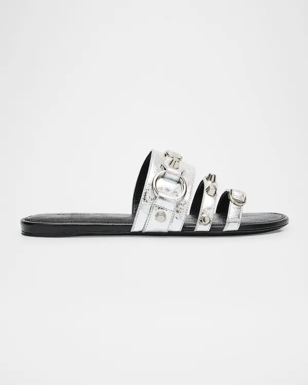 Balenciaga City Mule Flat - 8011 Silver/silver