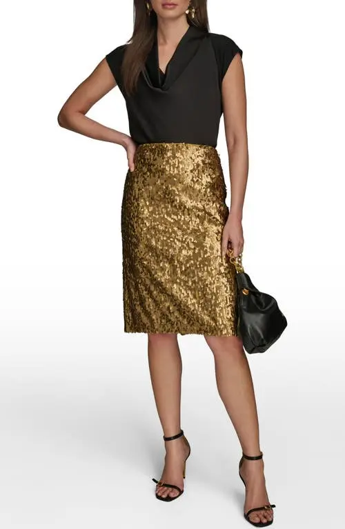 Donna Karan New York Sequin Pencil Skirt