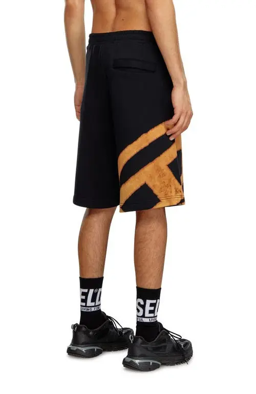 DIESEL® Knee-length Sweat Shorts - Deep/ Black