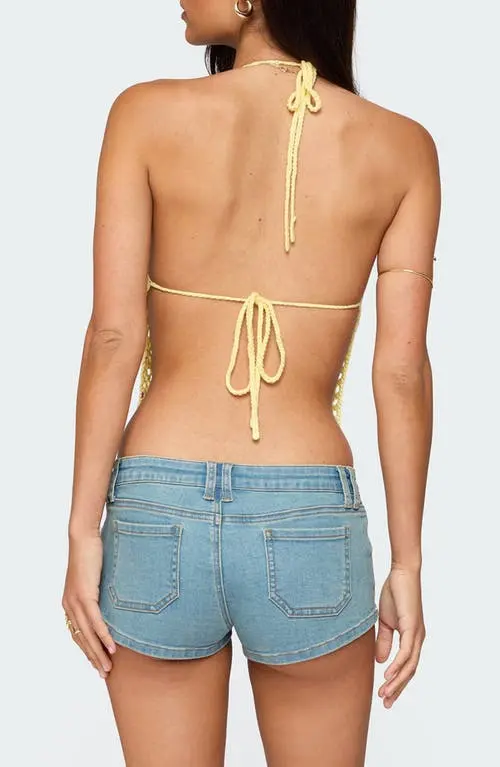 EDIKTED Crochet Halter Top