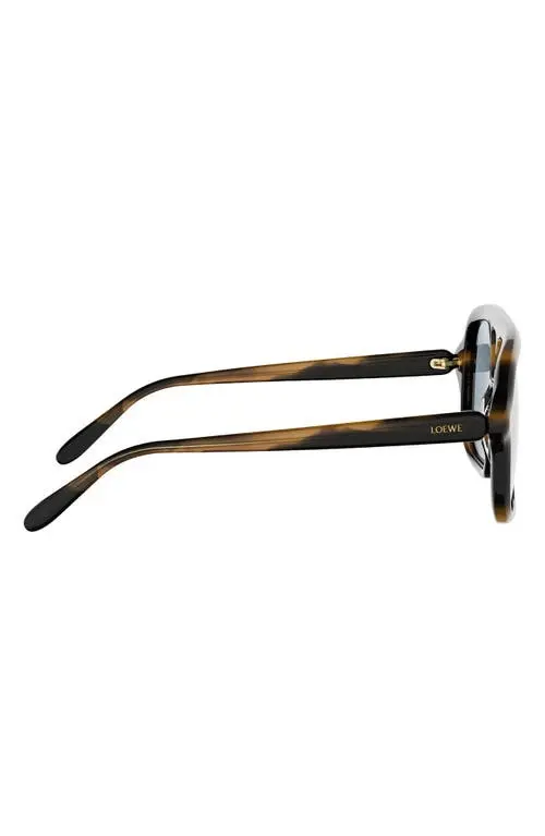 Loewe Rectangular Sunglasses - Dark Havana/blue