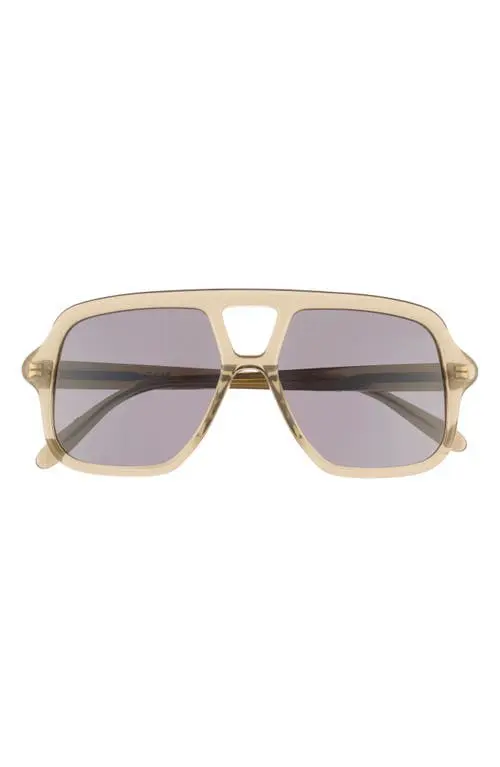 Loewe Rectangular Sunglasses - Shiny Dark Green / Smoke