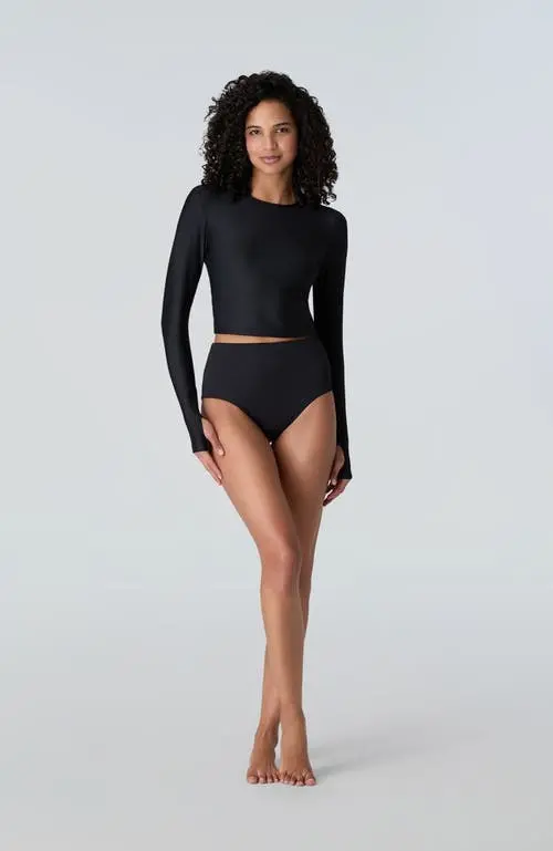 WATSKIN Sasha Long Sleeve Top - Black