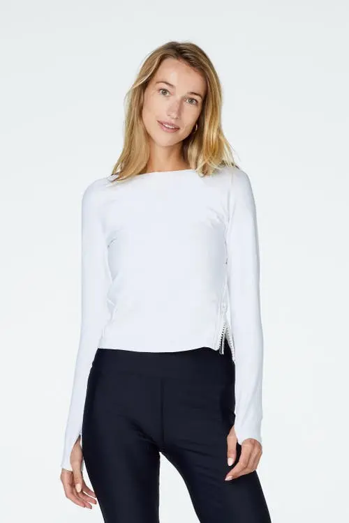 WATSKIN Sasha Long Sleeve Top - White