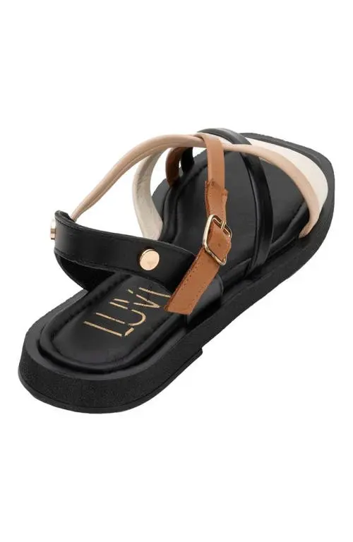 FOREVER & ALWAYS SHOES Rouse Leather Sandals - Black Leather