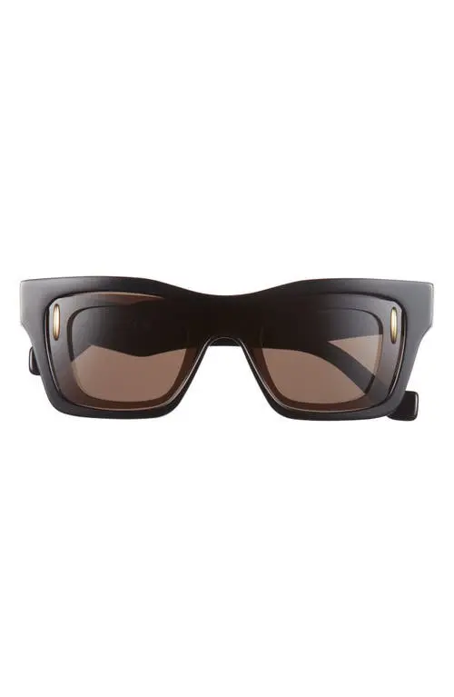 Loewe Geometric Sunglasses - Shiny Black / Brown