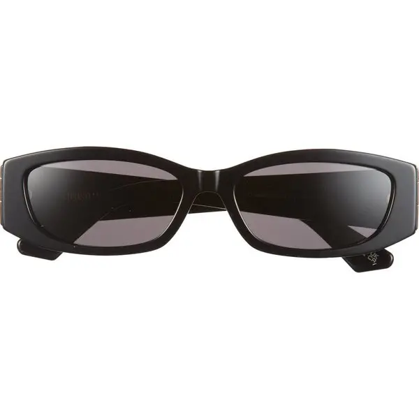 Dior Graphique S1i 56mm Rectangle Sunglasses - Shiny Black / Smoke
