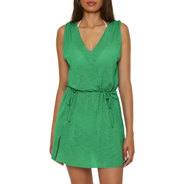 BCA BY REBECCA VIRTUE Holly Slub Cover-up Dress - Verde