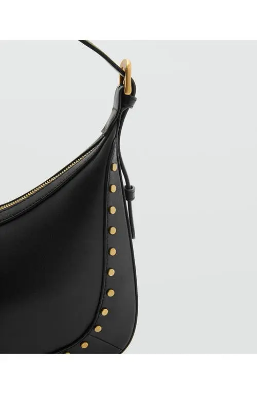 Mango Small Studded Faux Shoulder Bag
