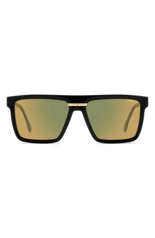 Carrera Eyewear Rectangular Flat Top Sunglasses - Black Yellow