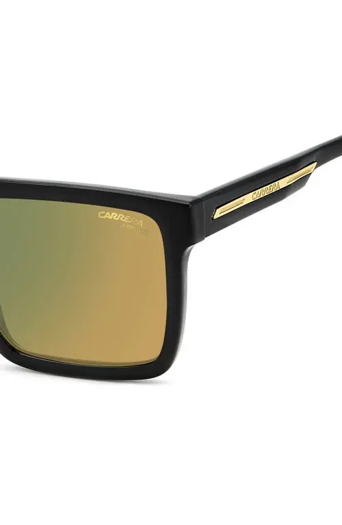 Carrera Eyewear Rectangular Flat Top Sunglasses - Black Yellow