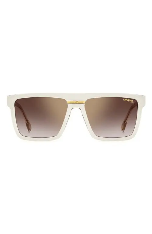 Carrera Eyewear Rectangular Flat Top Sunglasses - Gold Ivory