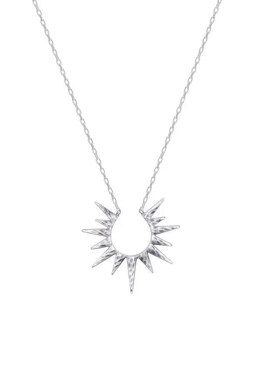 SATYA JEWELRY Starburst Necklace - Silver