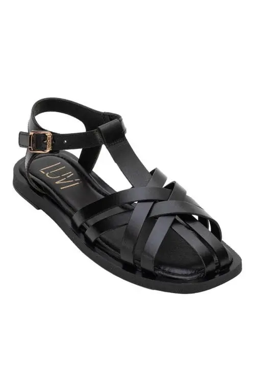 FOREVER & ALWAYS SHOES Andres Leather Sandals - Black Leather