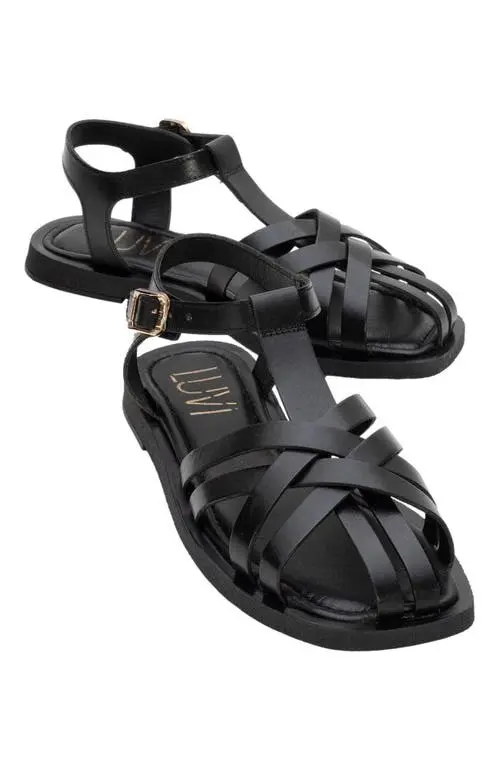 FOREVER & ALWAYS SHOES Andres Leather Sandals - Black Leather