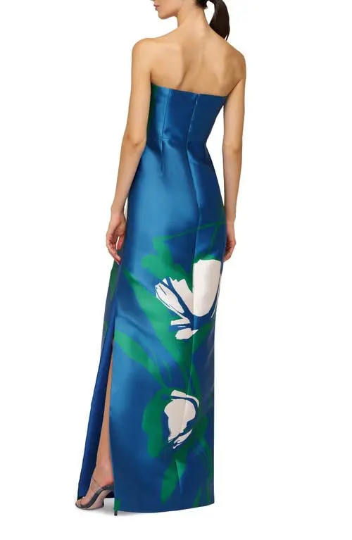 KAY UNGER Marisol Strapless Column Gown
