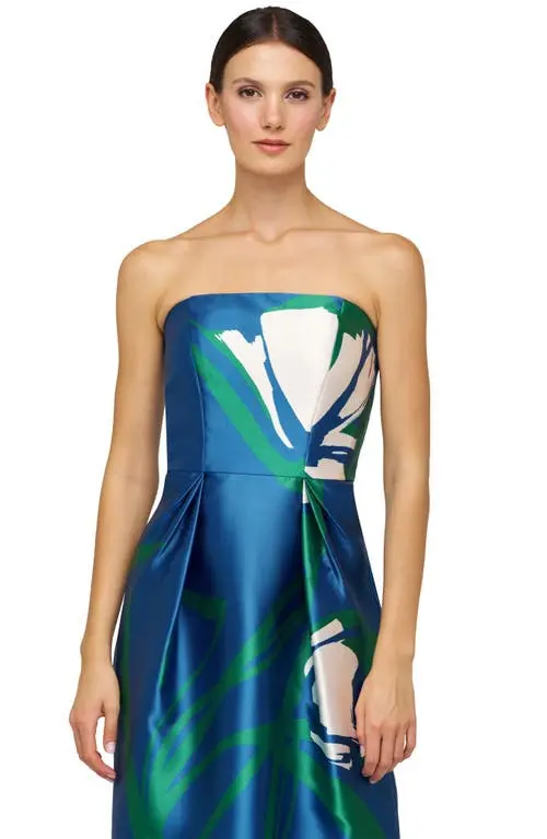 KAY UNGER Marisol Strapless Column Gown