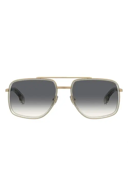 BOSS 58mm Square Sunglasses - Grey Gold