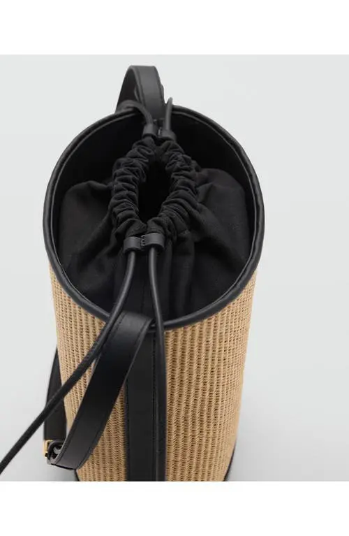 Mango Raffia Bucket Bag