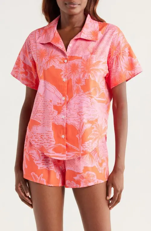 KILO BRAVA Print Cotton Short Pajamas - Tropical Toile