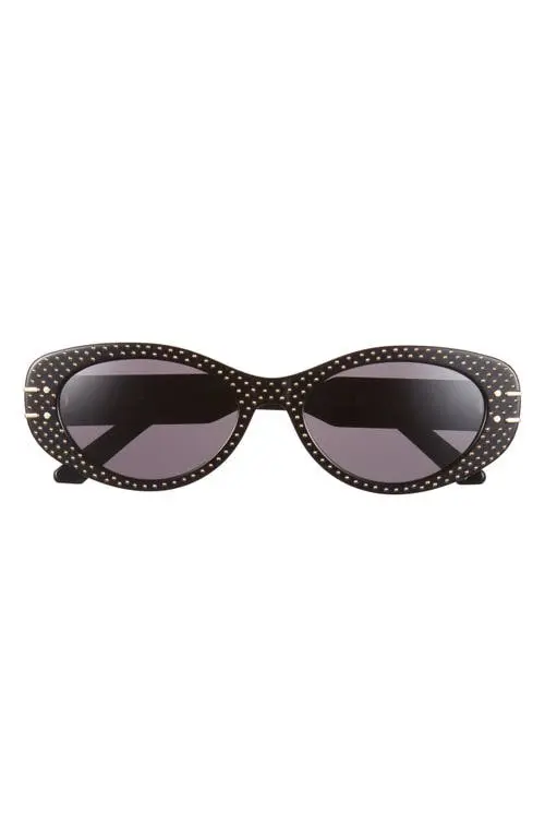 Dior Signature Studded Butterfly Sunglasses - Black/ Other / Smoke