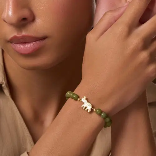 KARMA AND LUCK Grounded In Luck Jade Elephant Bracelet