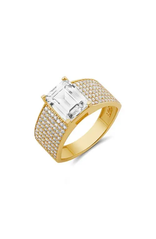 SHYMI Wide Band Pavé Ring - Gold