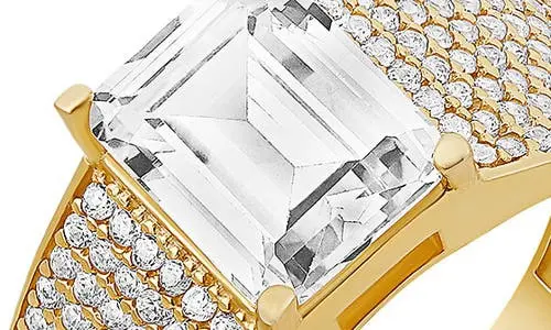 SHYMI Wide Band Pavé Ring - Gold