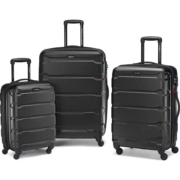 SAMSONITE Omni Pc Hardside Expandable 3-piece Spinner Luggage Set - Black