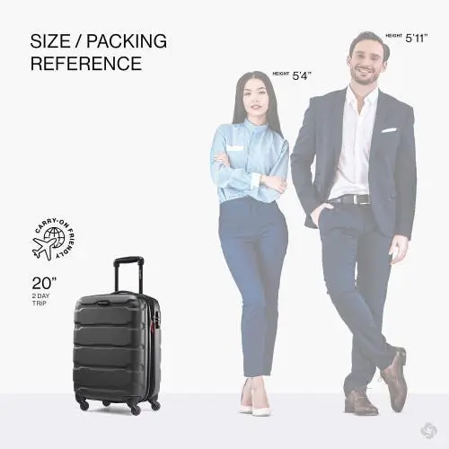 SAMSONITE Omni Pc Hardside Expandable 3-piece Spinner Luggage Set - Black