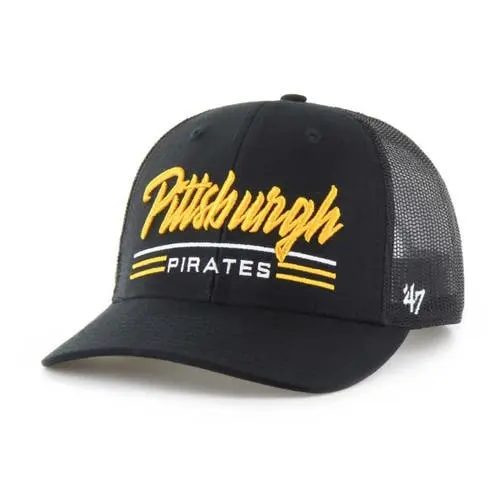 '47 47 Pittsburgh Pirates Garner Trucker Adjustable Hat - Black